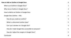 How to Add an Outline in Google Docs - Wordable