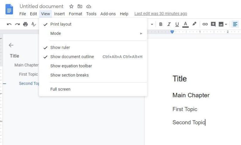 How to Add an Outline in Google Docs - Wordable