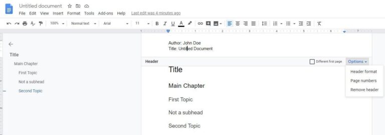 How to Remove a Header in Google Docs - Wordable