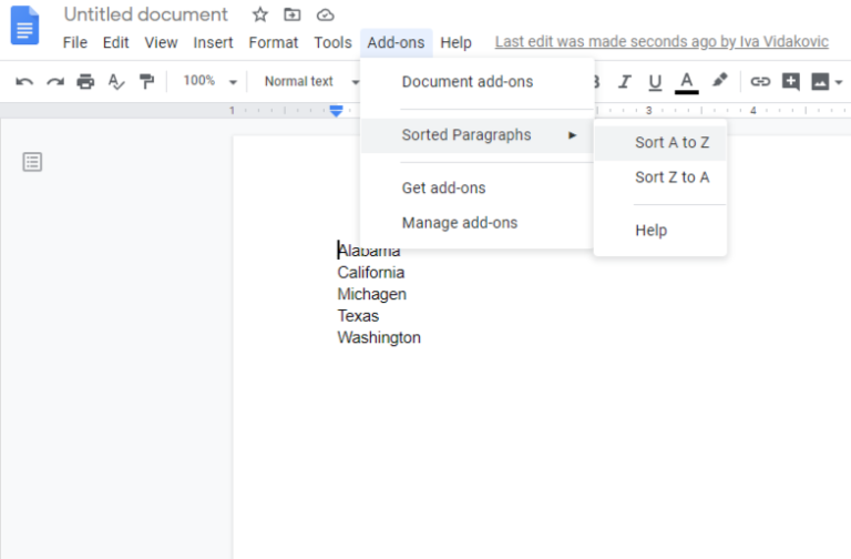 How to Alphabetize in Google Docs - Wordable