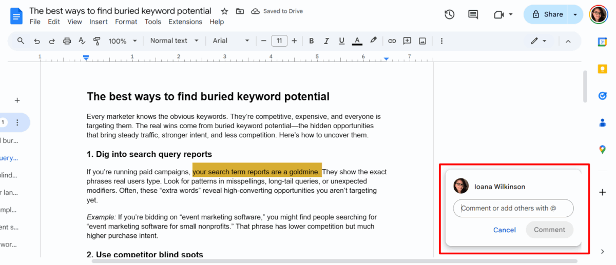 Google Docs Collaboration: Writers, Authors, & Content Teams