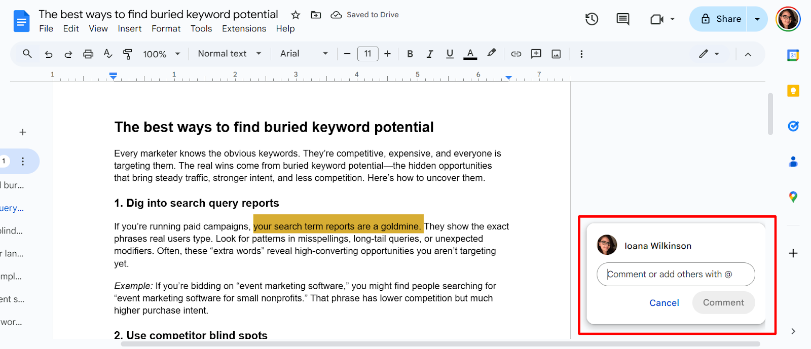 Google Docs Collaboration: Writers, Authors, & Content Teams